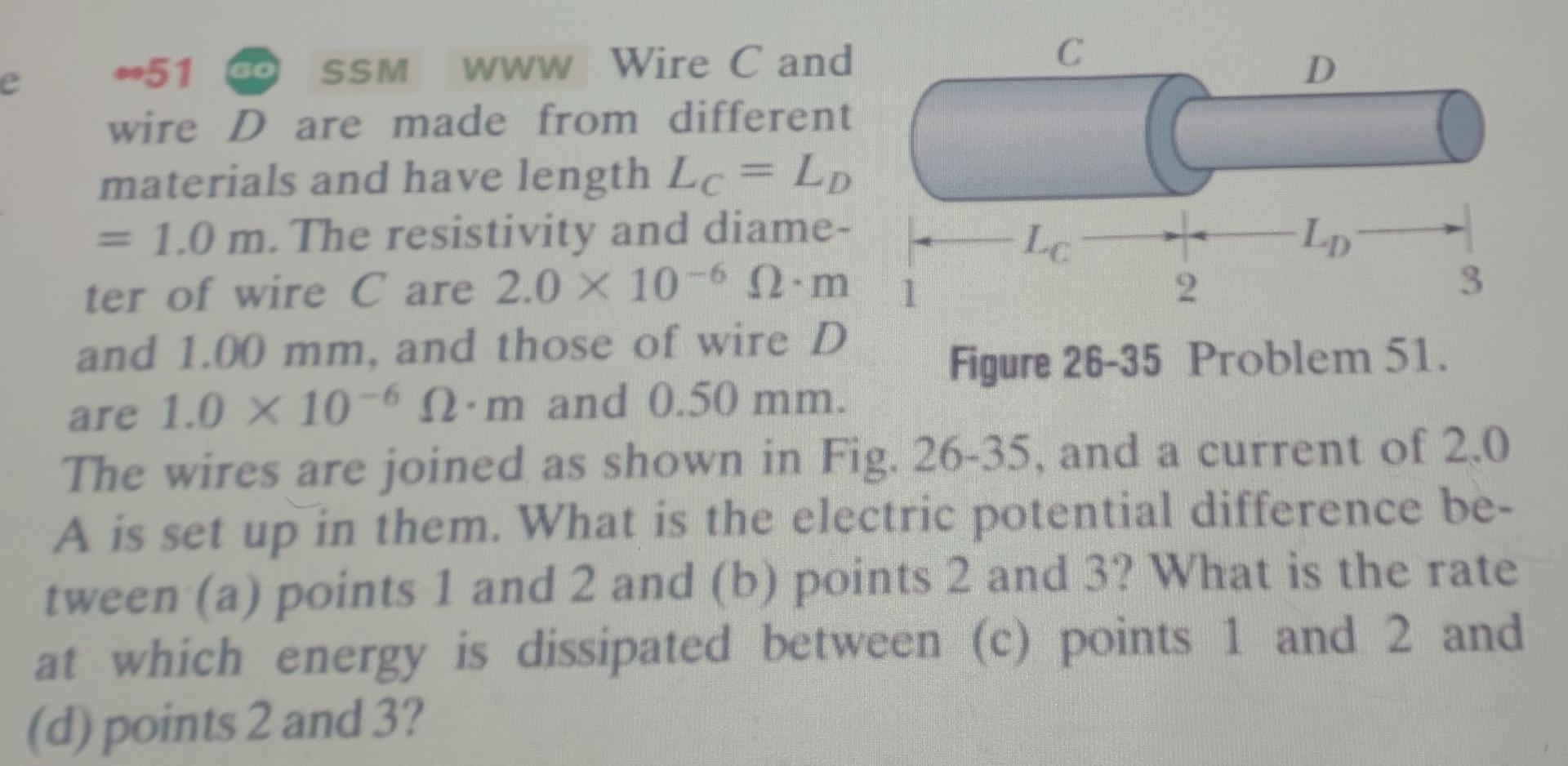 Solved Wire C and wire D are made from different materials | Chegg.com