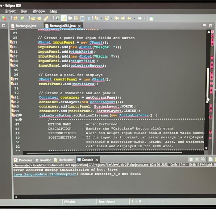 Solved make an UML diagram for this codes of rectangle using | Chegg.com