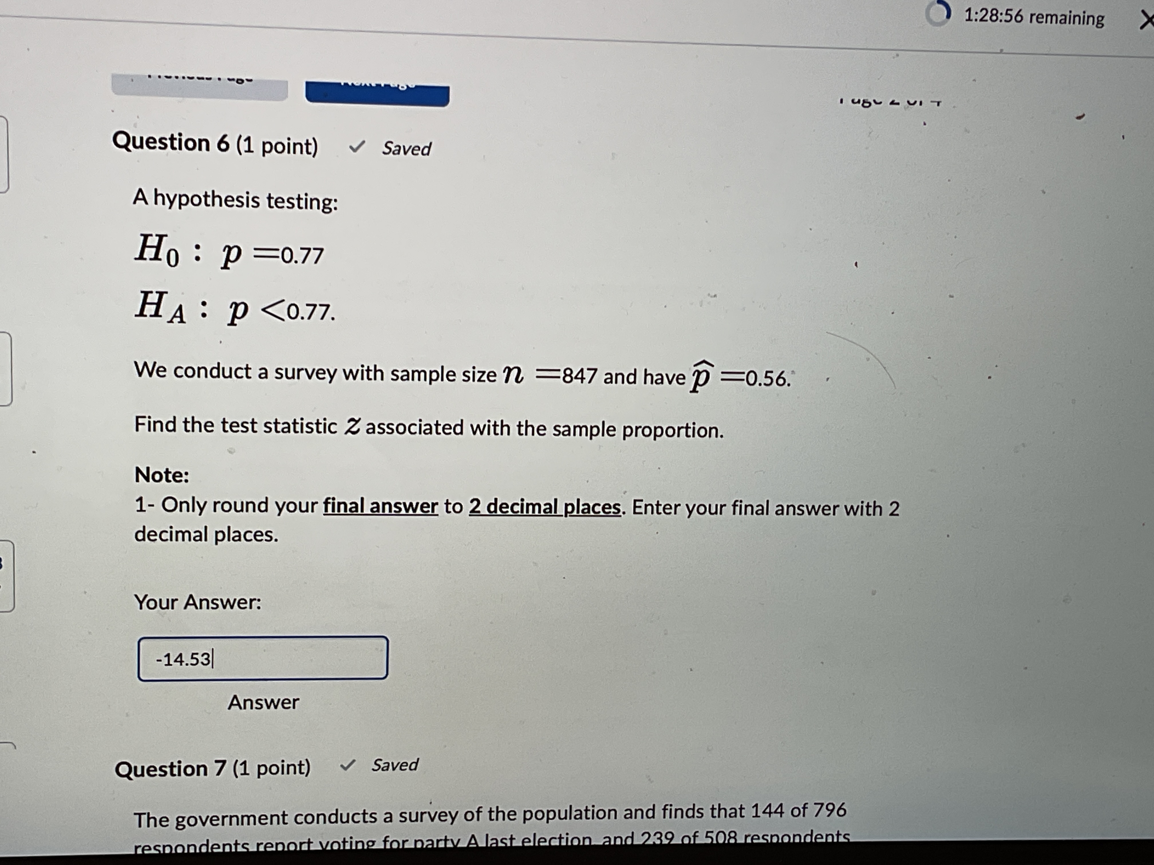 Solved Question 6 (1 ﻿point)A hypothesis | Chegg.com