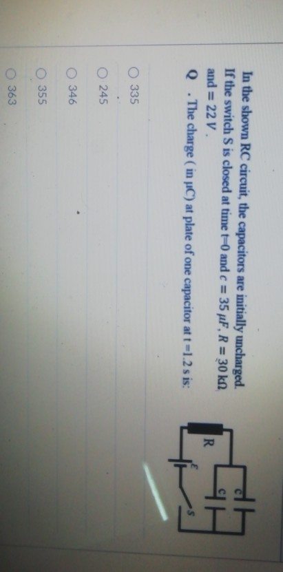 Solved In the shown RC circuit, the capacitors are initially | Chegg.com