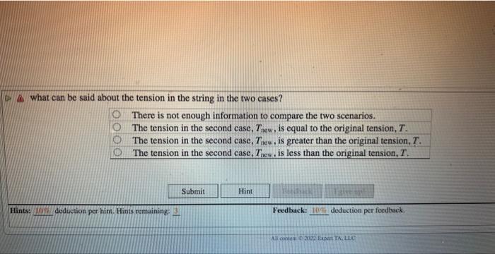 Solved (25\%) Problem 3: A ball is hanging at rest from a | Chegg.com