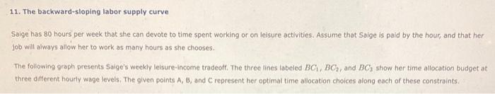 Solved 11. The backward-sloping labor supply curve Saige has | Chegg.com