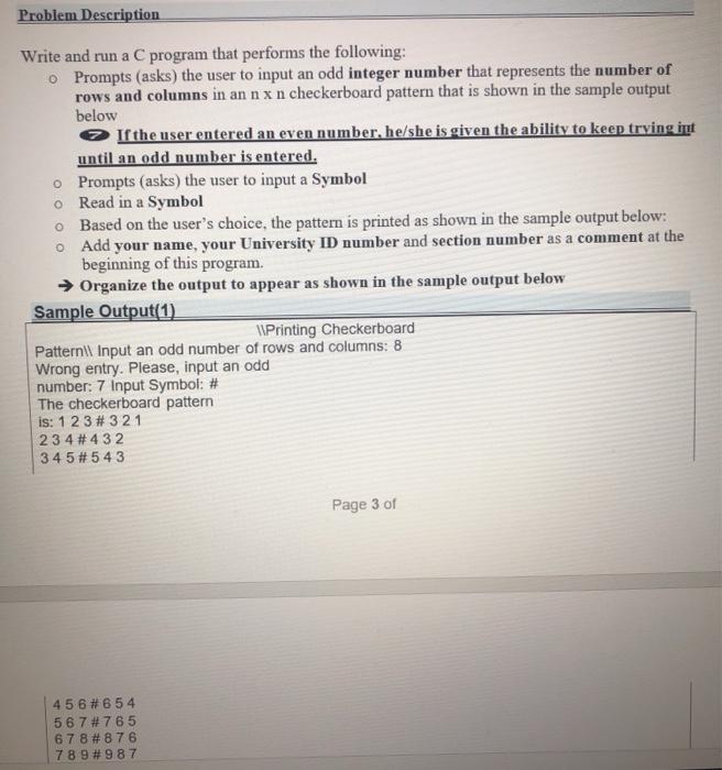 Solved Problem Description Write and run a C program that | Chegg.com