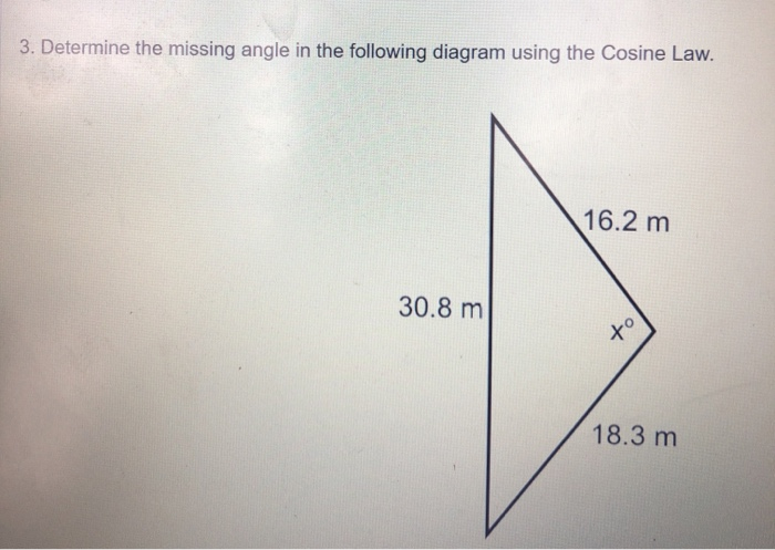 Solved 3. Determine the missing angle in the following | Chegg.com