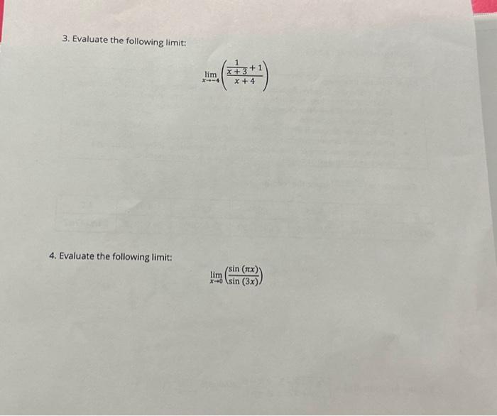 Solved 1. Evaluate limx→4(x−2x3−6x+8) using the following | Chegg.com