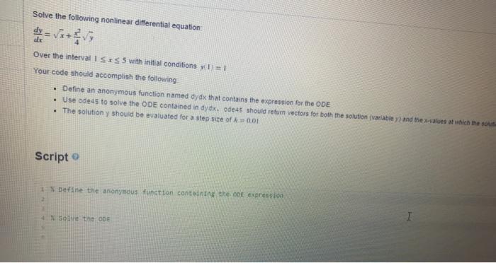 Solved Solve the following nonlinear differential equation | Chegg.com