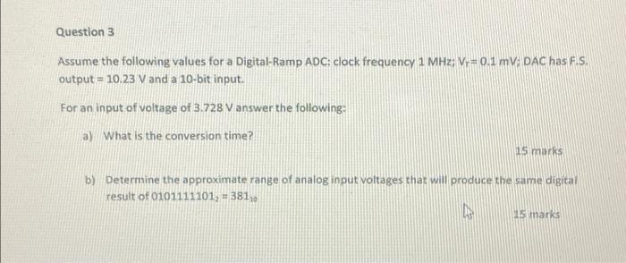 Solved Question 3 Assume The Following Values For A