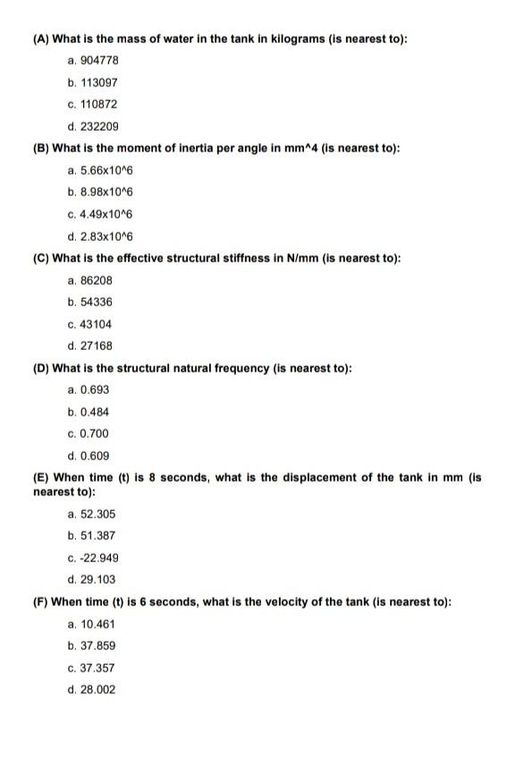 Solved EARTHQUAKE ENGINEERING QUESTIONS PROBLEM 1: A | Chegg.com