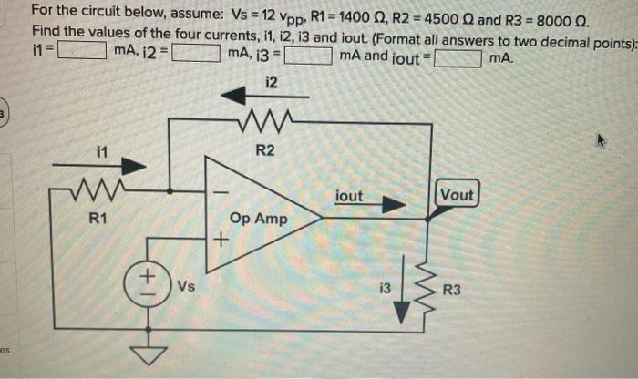 Solved For the circuit below, assume: Vs = 12 Vpp, R1 = | Chegg.com