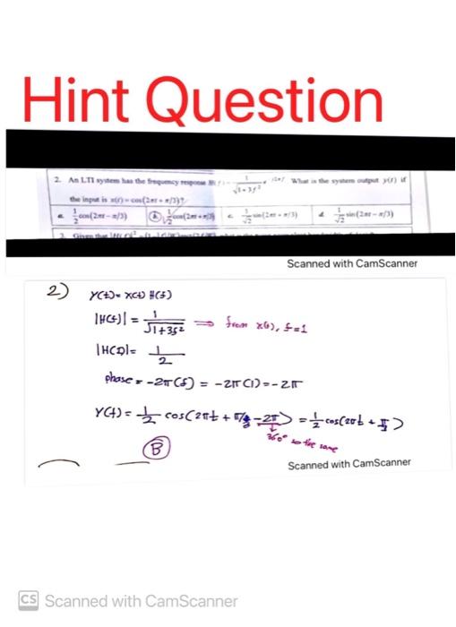 Solved Plz Use Hint Question 1,2 in 2nd pic To solve the | Chegg.com