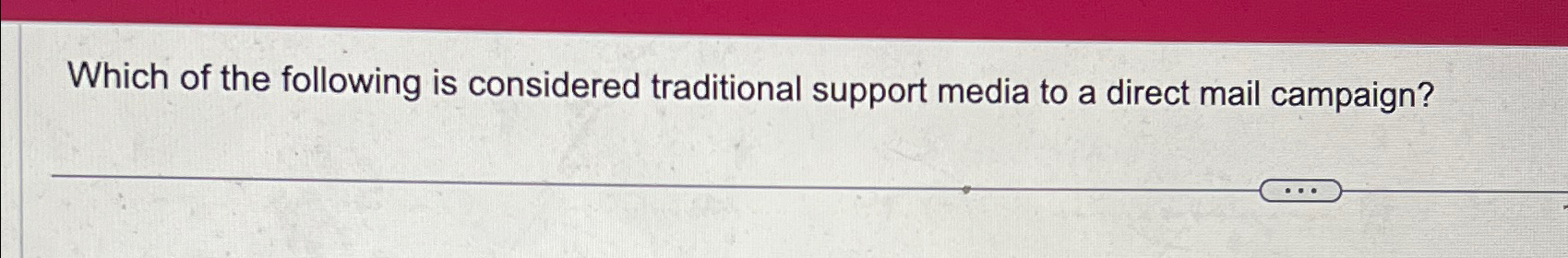 Solved Which of the following is considered traditional | Chegg.com