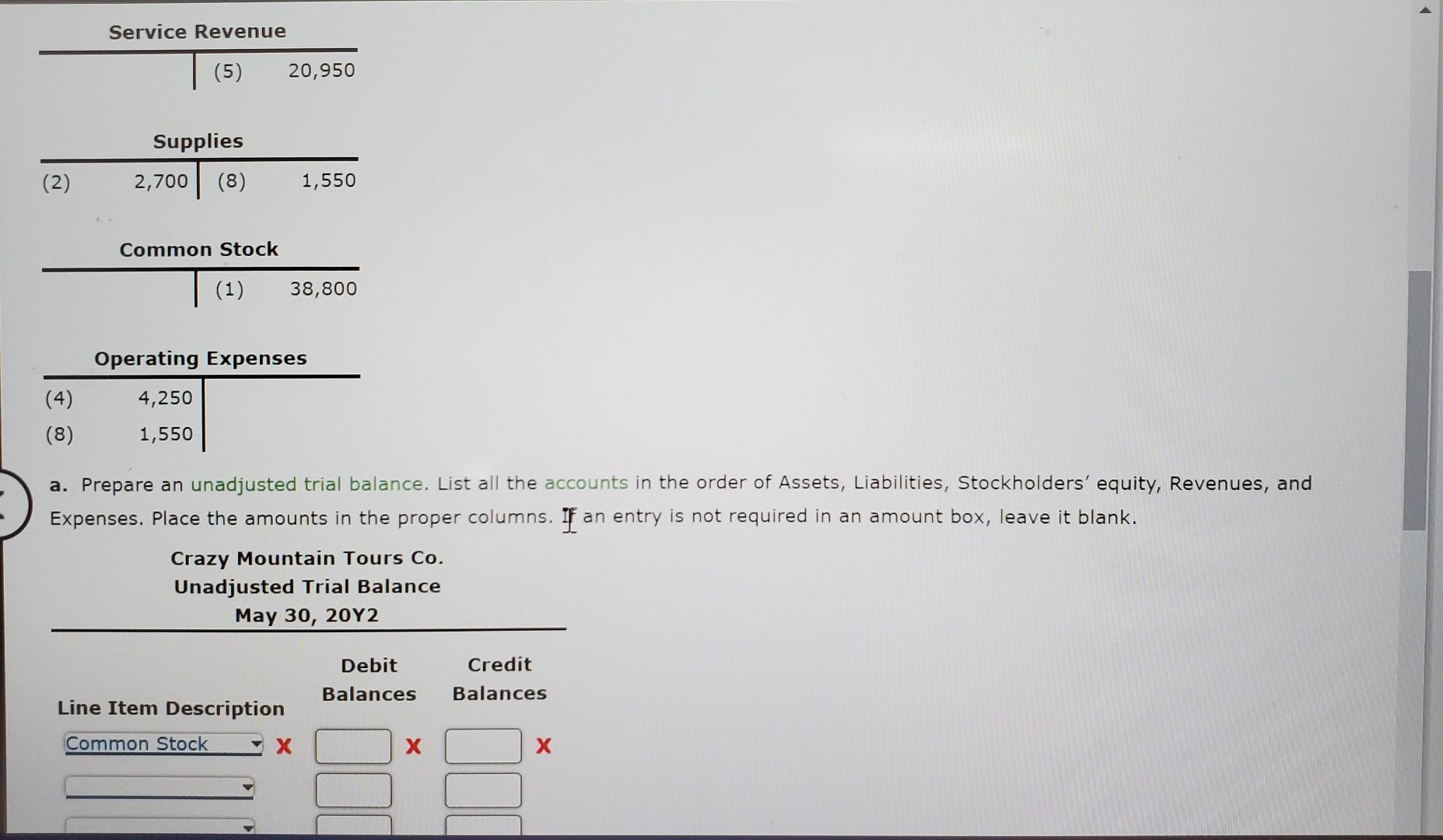 Solved Crazy Mountain Tours Co. is a travel agency. The nine | Chegg.com