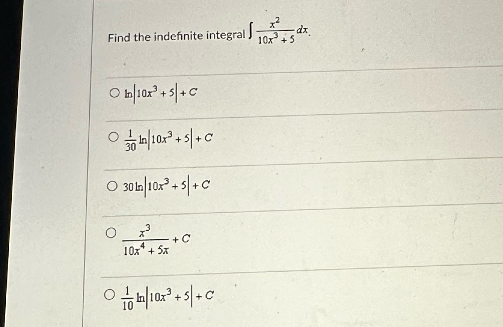 Solved Find the indefinite integral | Chegg.com