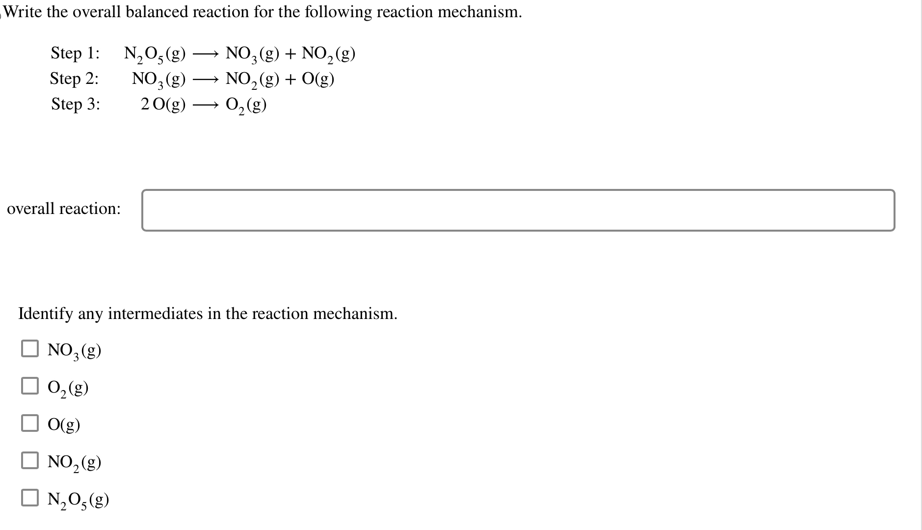 Solved Write the overall balanced reaction for the following | Chegg.com