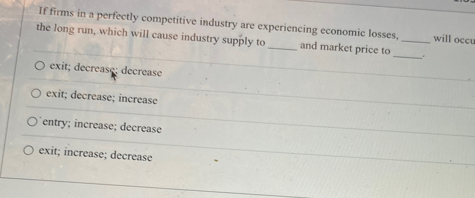 If firms in a perfectly competitive industry are | Chegg.com