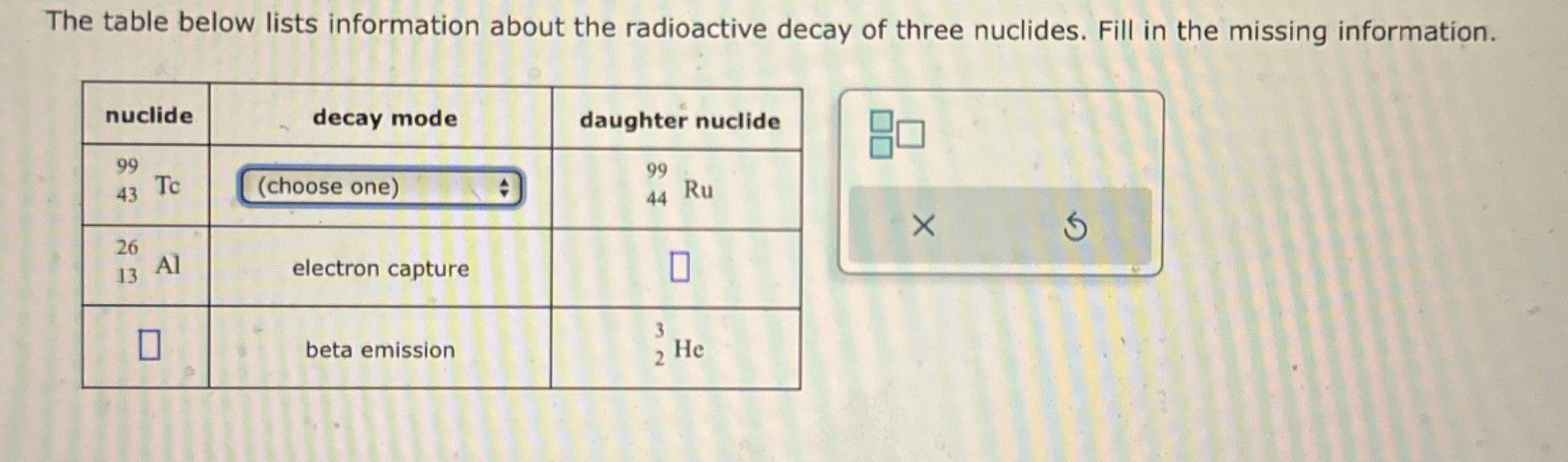 Solved The table below lists information about the | Chegg.com