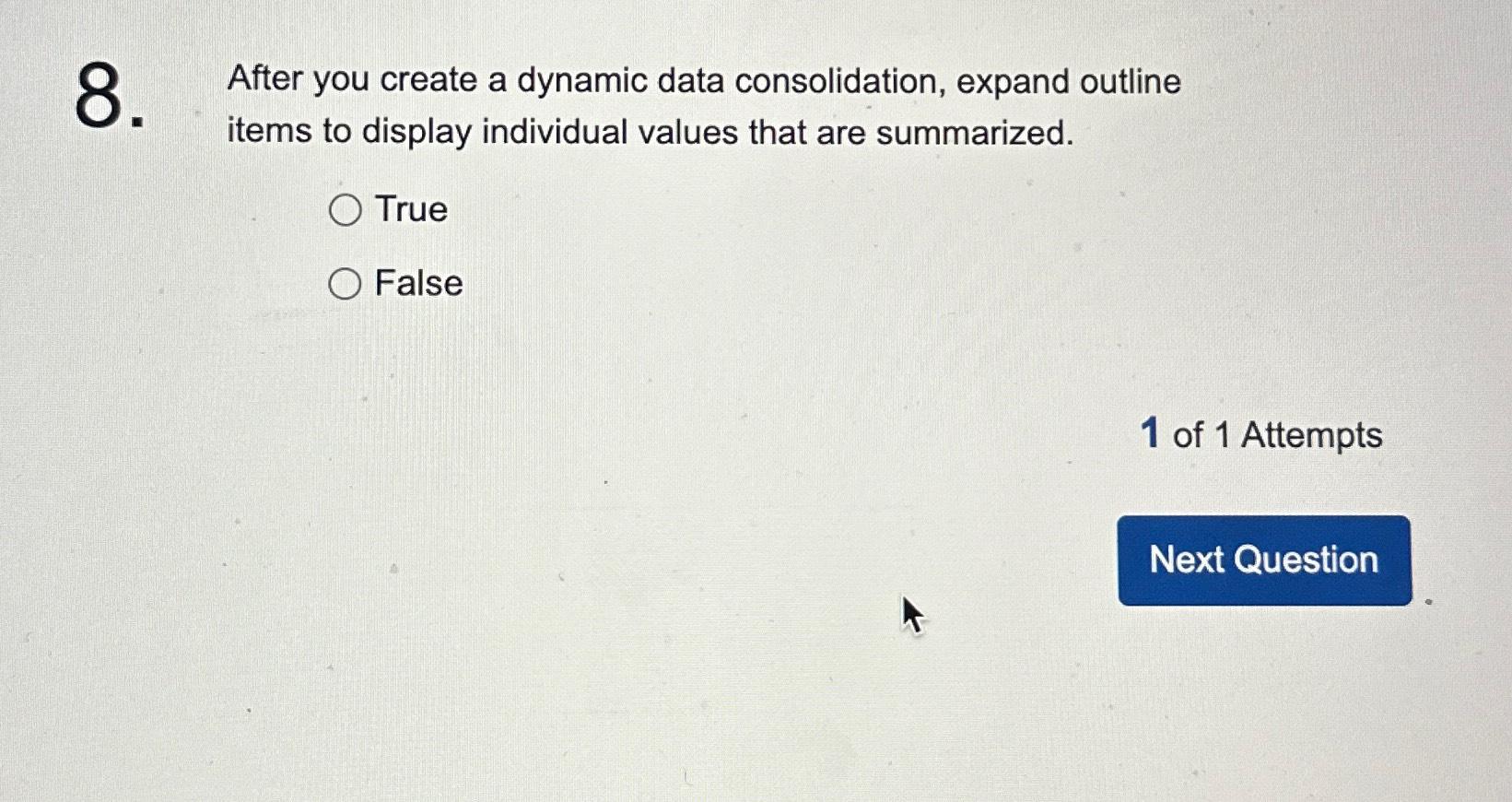 Solved After you create a dynamic data consolidation, expand | Chegg.com