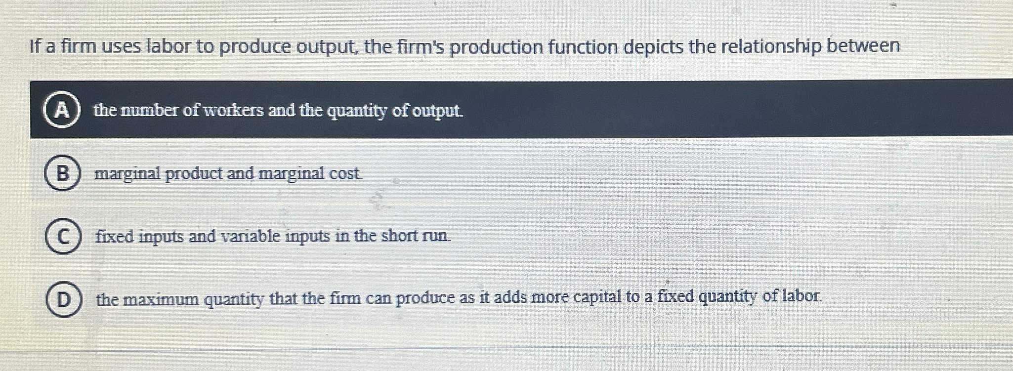 Solved If a firm uses labor to produce output, the firm's | Chegg.com Solved If a firm uses labor to produce output, the firm's | Chegg.com