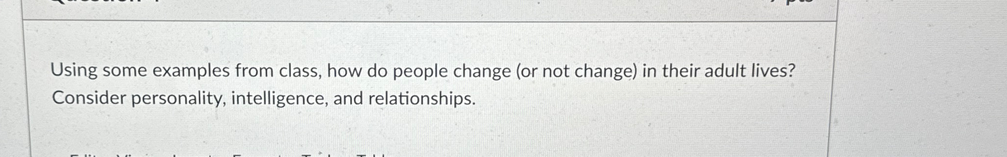 Solved Using some examples from class, how do people change | Chegg.com