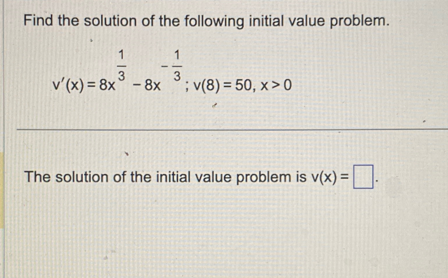 Solved Find the solution of the following initial value | Chegg.com
