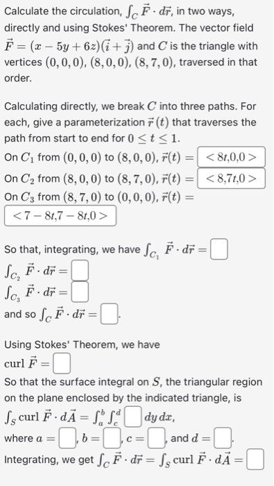 Solved Calculate the circulation, ∫CF⋅dr, in two ways, | Chegg.com