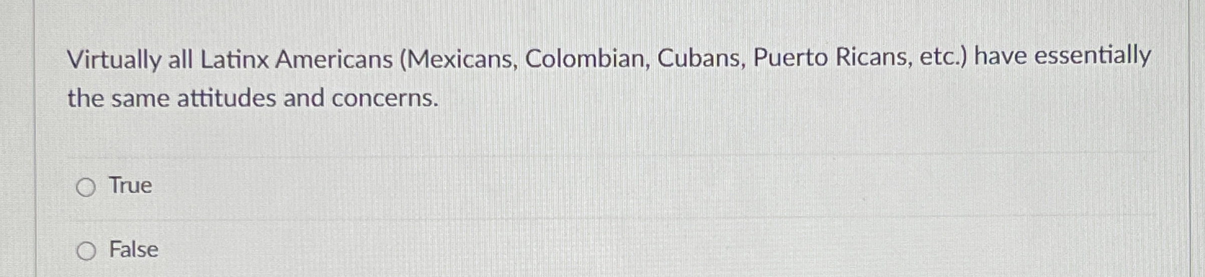 Solved Virtually all Latinx Americans (Mexicans, ﻿Colombian, | Chegg.com
