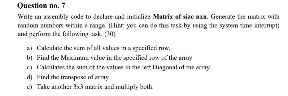 Solved This has to be done in MASM 8086(16 ﻿bits) ﻿DOSBOX | Chegg.com