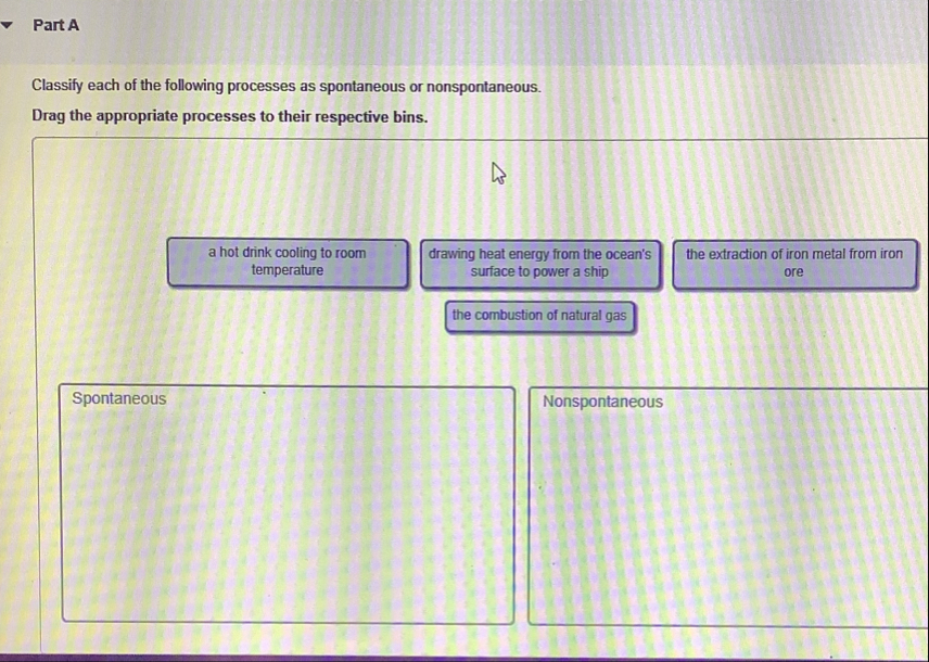Solved Part AClassify each of the following processes as | Chegg.com