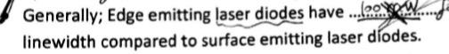 Solved Generally; Edge emitting laser diodes have ... | Chegg.com