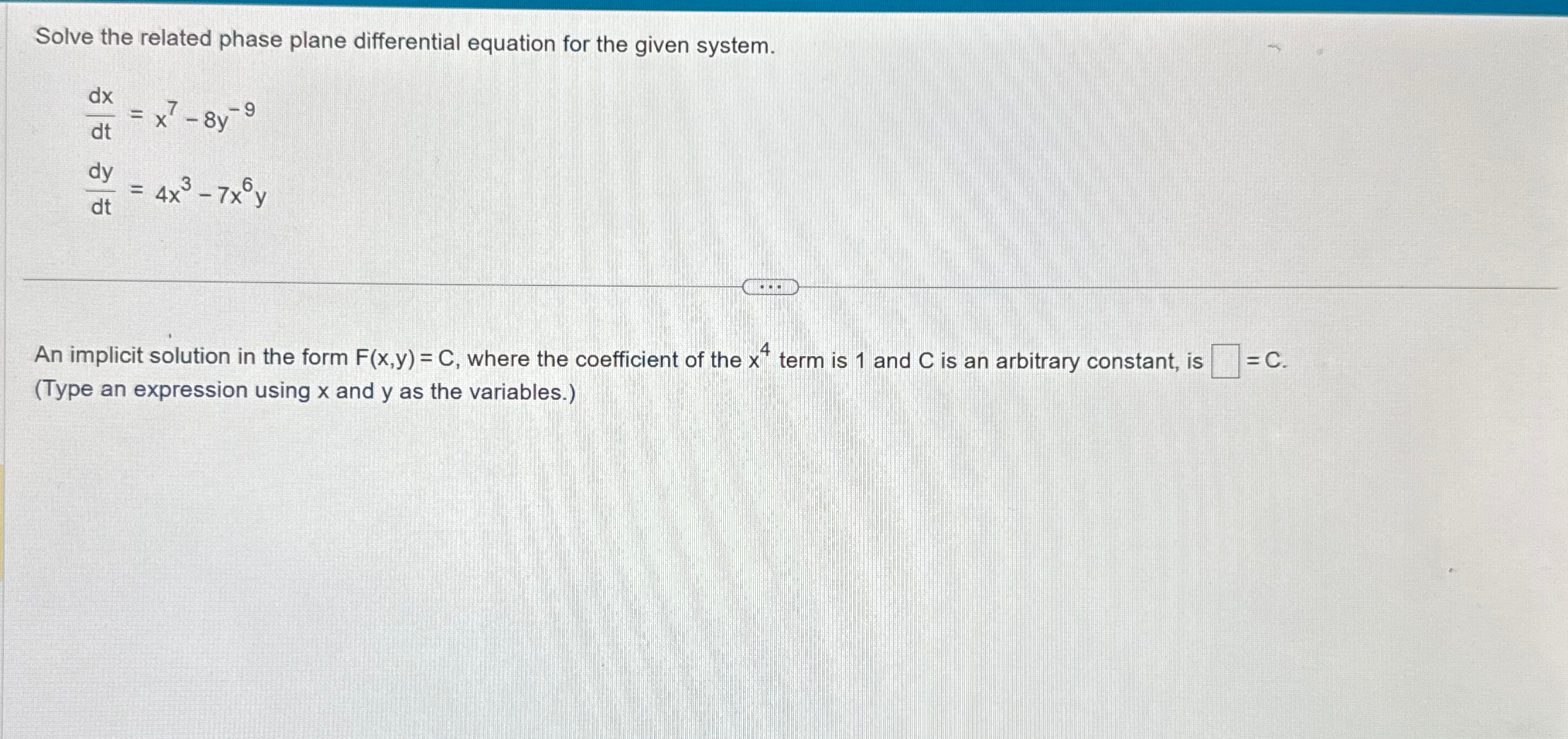 Solved Solve the related phase plane differential equation | Chegg.com