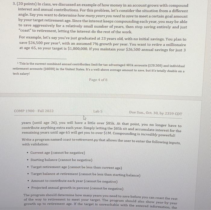 Solved 3. ( 20 points) In class, we discussed an example of | Chegg.com