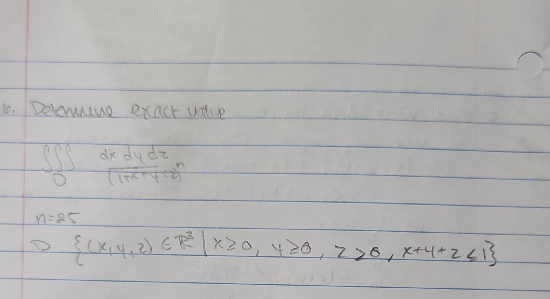 Solved 6. Detemune exact vadie ∬D(π2+ in | Chegg.com