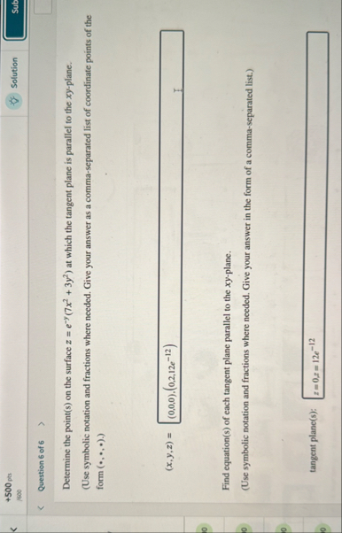 Solved Question 6 ﻿of 6Determine the point(s) ﻿on the | Chegg.com