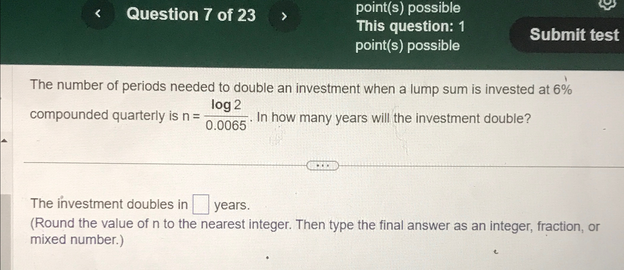Solved Question 7 ﻿of 23point(s) ﻿possibleThis question: | Chegg.com