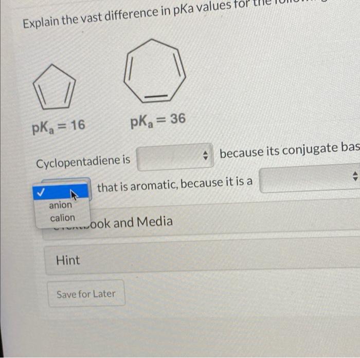 Solved Explain the vast difference in pka values for the | Chegg.com