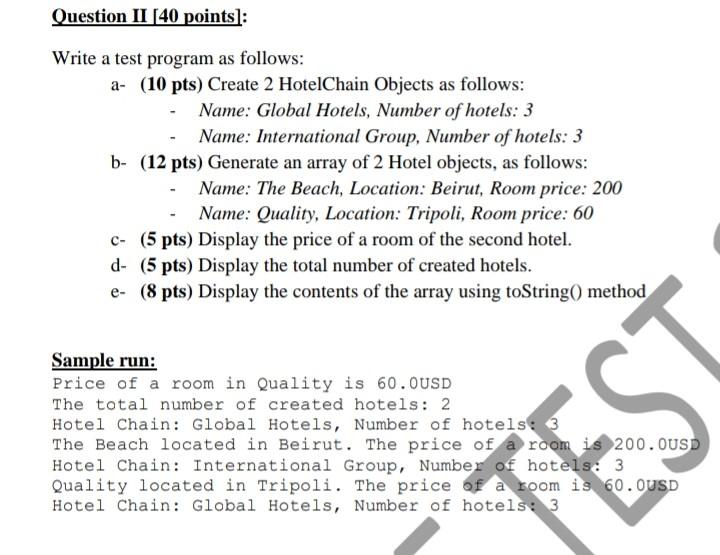 Solved Implement the following UML (60 pts). Refer to the | Chegg.com