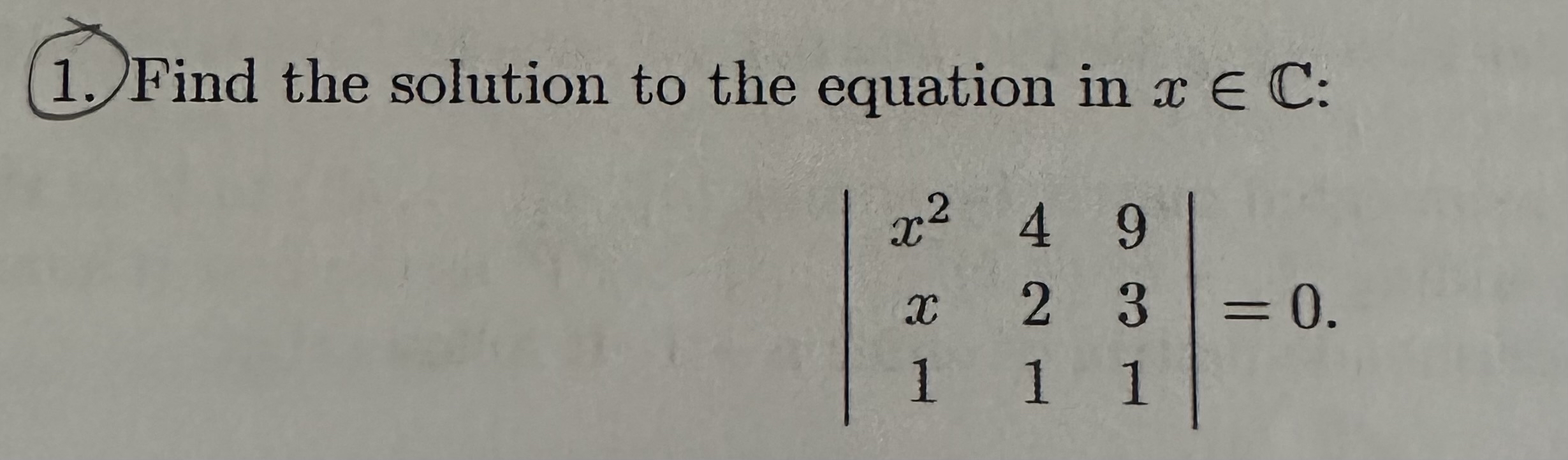 Solved Find the solution to the equation in xinC | Chegg.com | Chegg.com