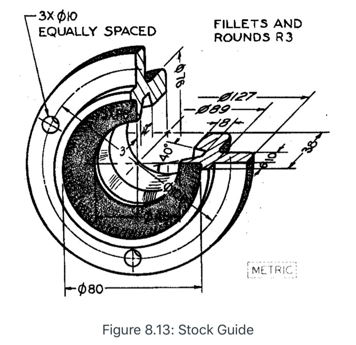 Solved Draw the front, top, right side view and section | Chegg.com