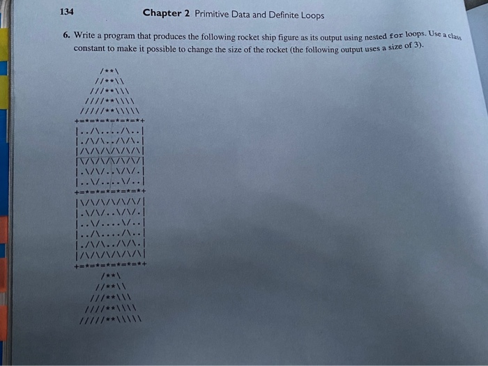 Solved 134 Chapter 2 Primitive Data and Definite Loops 6. | Chegg.com