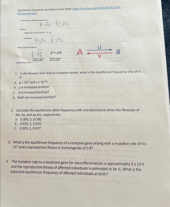 Solved Equilibrium Equations (problems from Hart: | Chegg.com