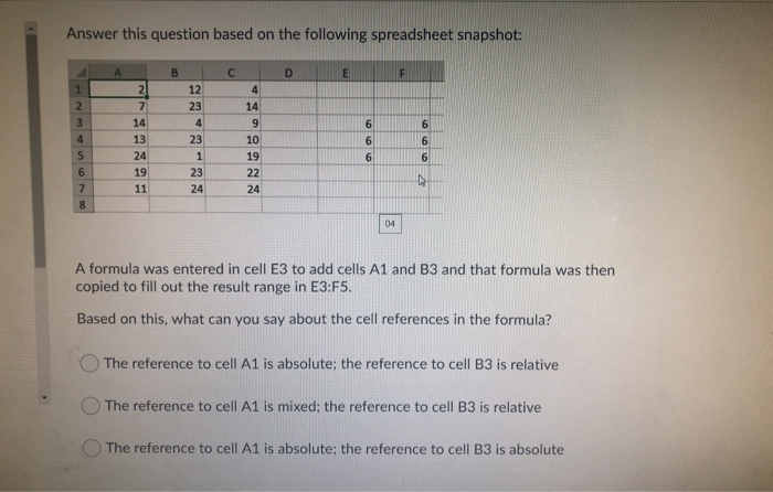 Solved Answer this question based on the following | Chegg.com