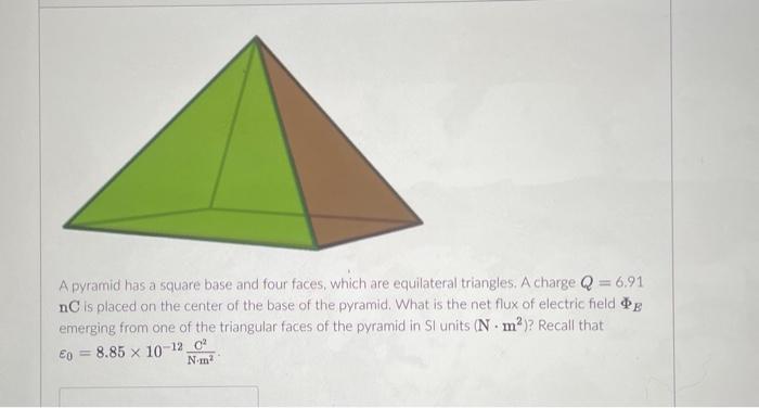 Solved A pyramid has a square base and four faces, which are | Chegg.com