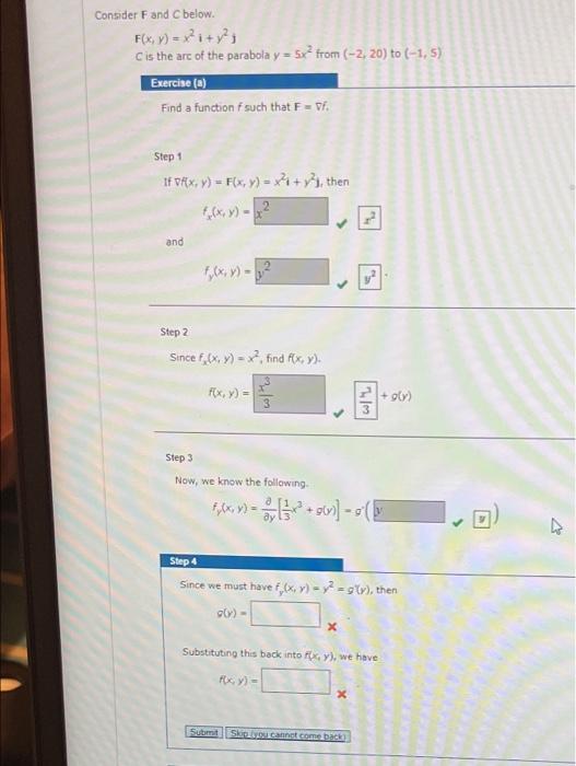Solved Consider F and C below. F(x,y)=x2i+y2j C is the are | Chegg.com