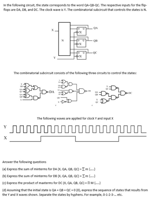 Solved In the following circuit, the state corresponds to | Chegg.com