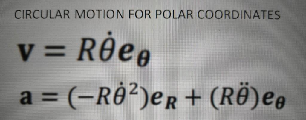 Solved Compute the magnitude of acceleration using the polar | Chegg.com