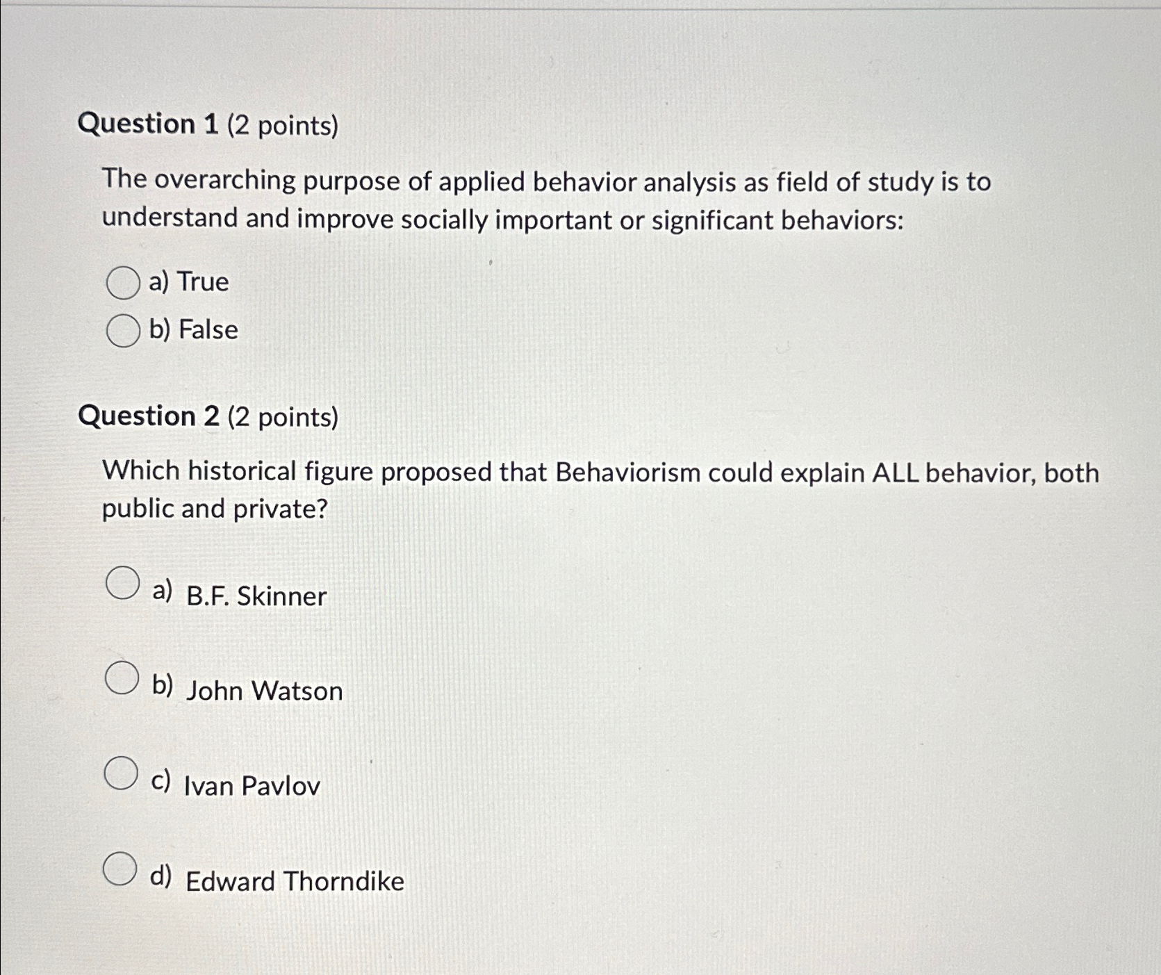 Solved Question 1 (2 ﻿points)The overarching purpose of | Chegg.com