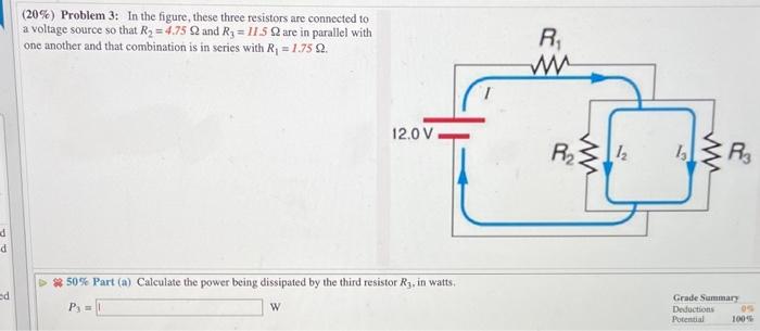 Solved (20\%) Problem 3: In the figure, these three | Chegg.com