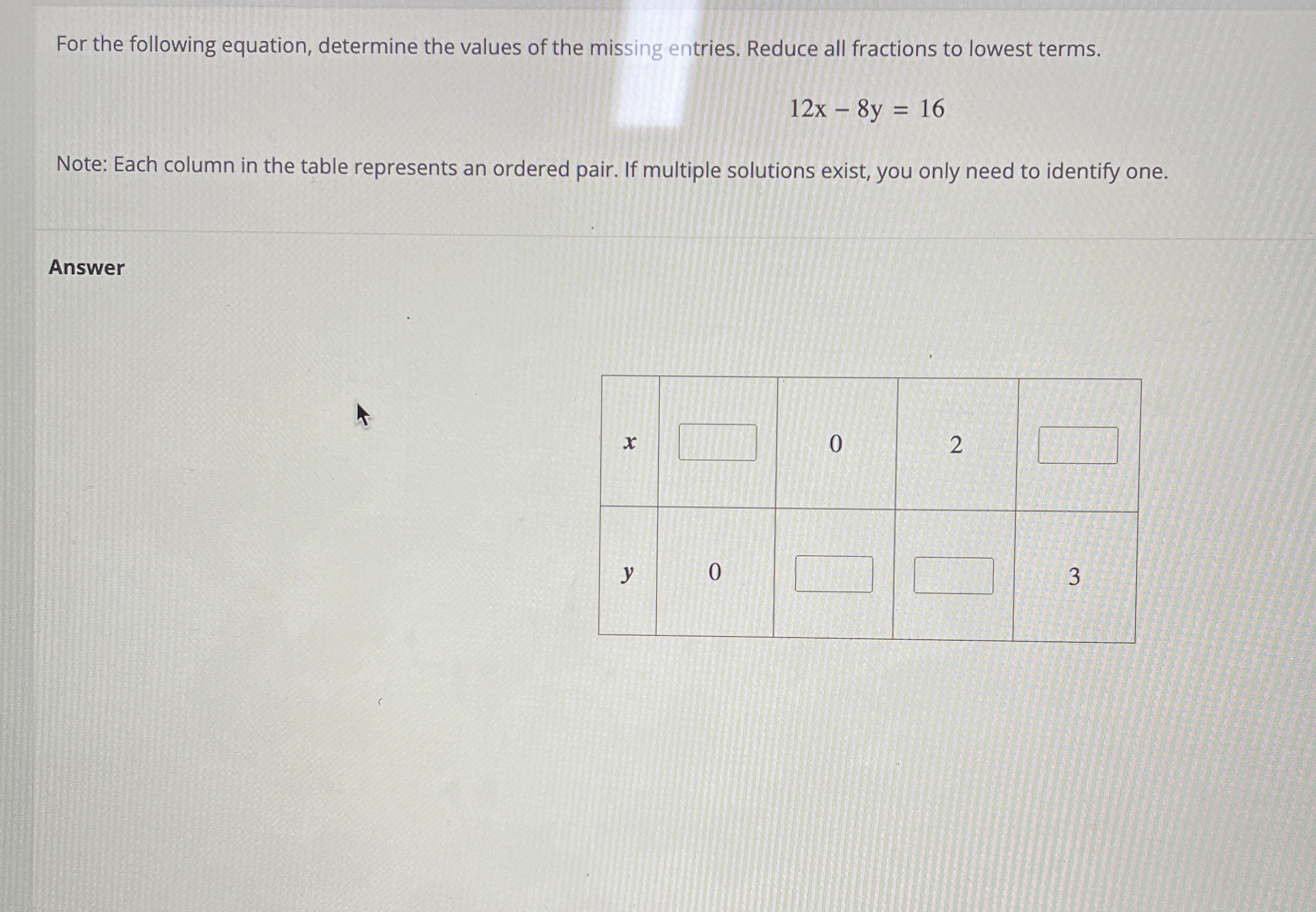 Solved For the following equation, determine the values of | Chegg.com