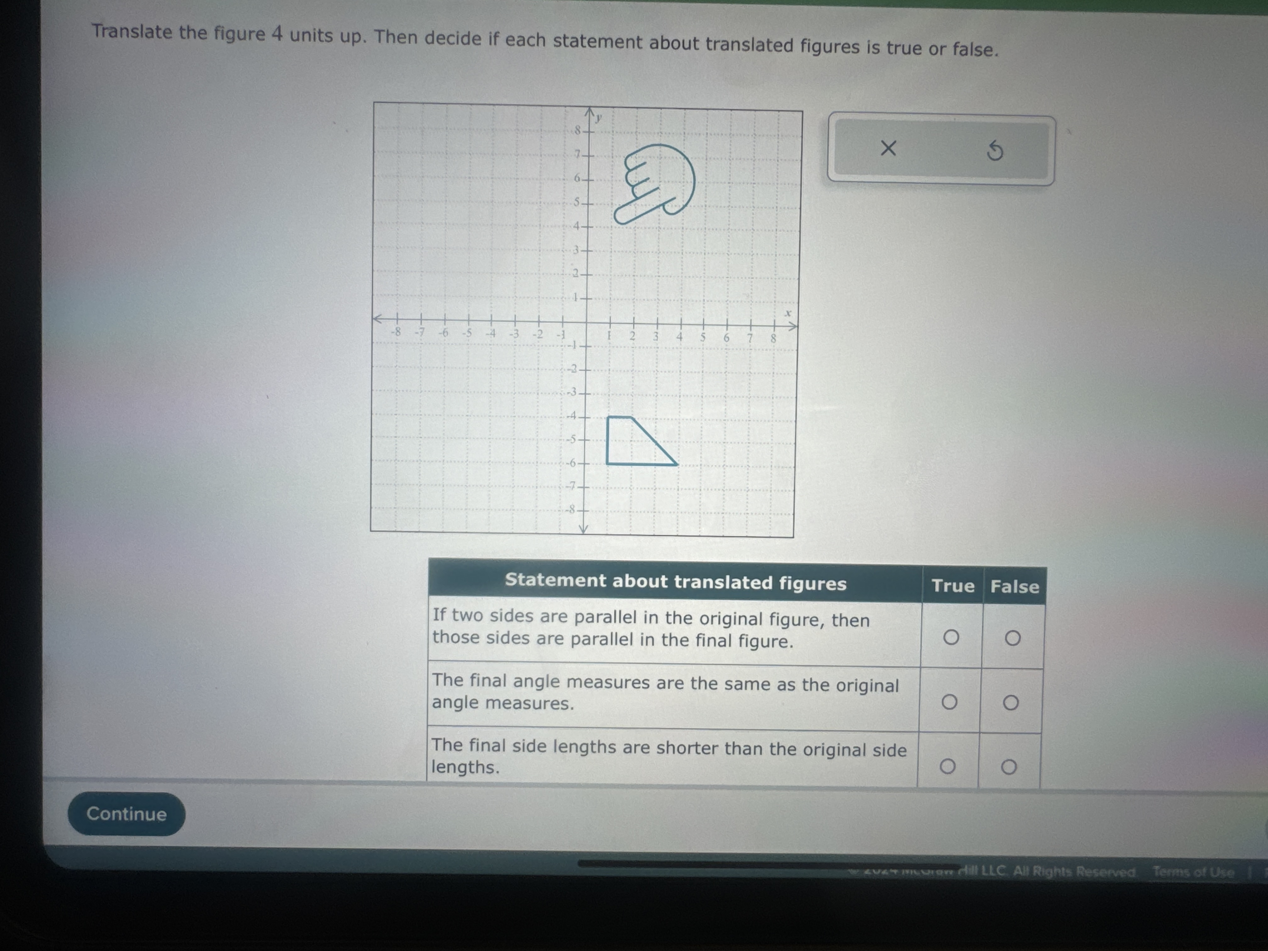 Solved Translate the figure 4 ﻿units up. ﻿Then decide if | Chegg.com