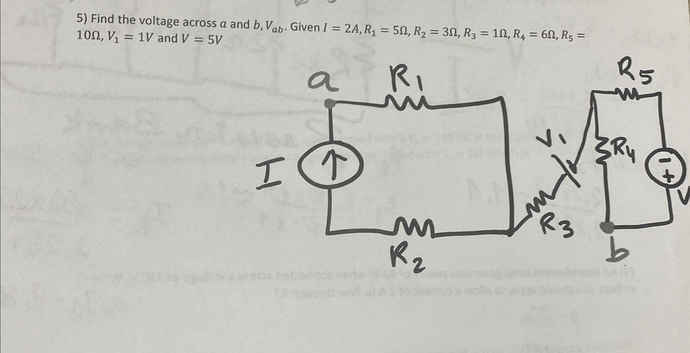 Solved Find the voltage across a and b,Vab. ﻿Given | Chegg.com